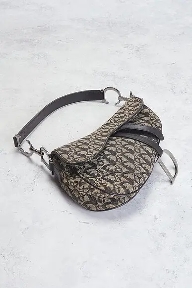 Dior Trotter Oblique Saddle Bag - Navy