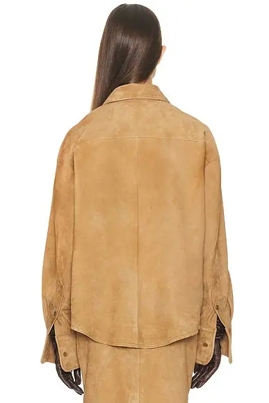 HELSA Suede Overshirt - Caramel