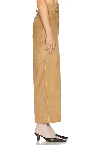 HELSA Suede Column Skirt