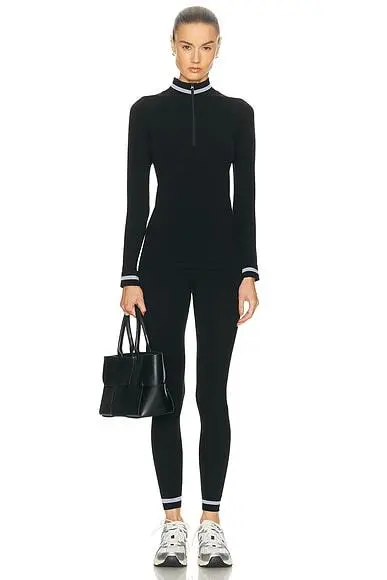 The Upside Seamless Quarter Zip Base Layer Top