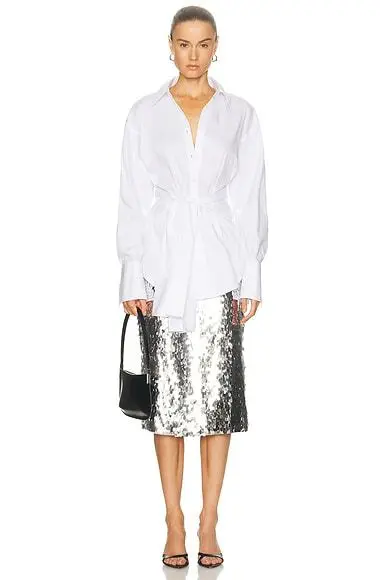 SIMONMILLER Inna Top Cotton Blend With Wrap Detail