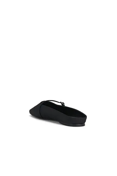 ST. AGNI Plie Flat With Buckle Strap Detail - Black