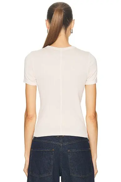 Enza Costa Supima Cotton Short Sleeve Tee - Alabaster