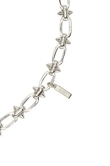We11Done Teddy Pendant Spike Chain Necklace