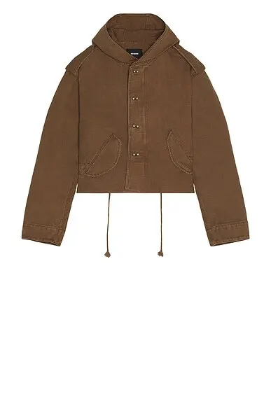 We11Done Cropped Hooded Twill Jacket