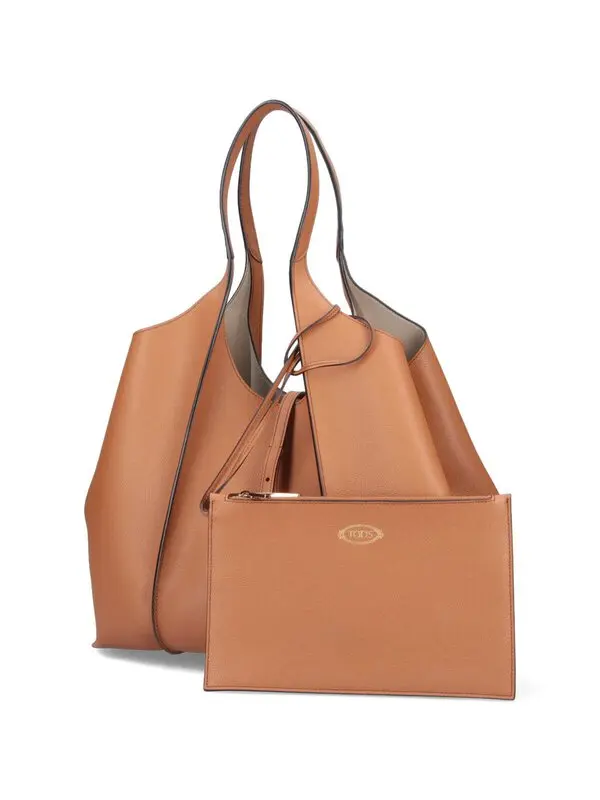 TOD'S T-timeless" Medium Tote Bag - Brown