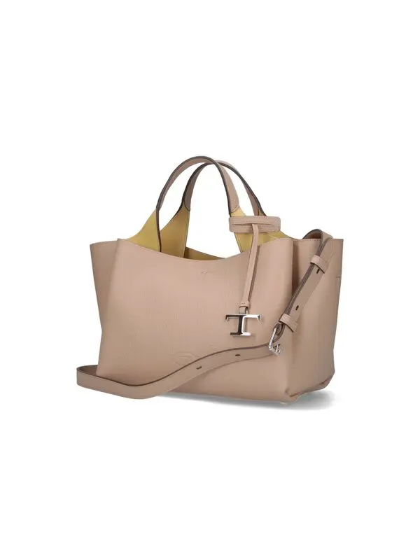 TOD'S T-timeless Mini Tote Bag - Beige