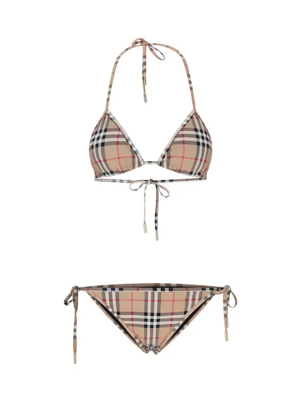 Burberry Vintage Check Bikini Set - Beige