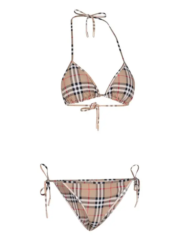 Burberry Vintage Check Bikini Set - Beige