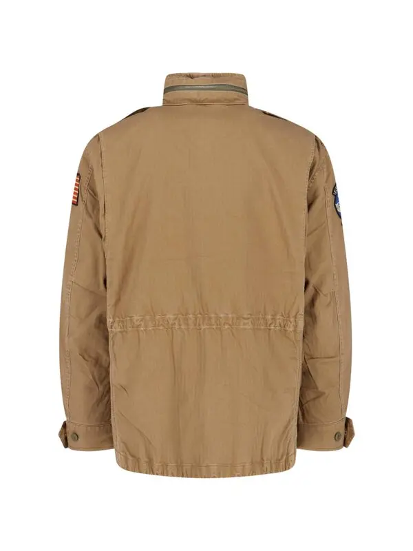 Polo Ralph Lauren Cotton Military Jacket With Patches - Brown
