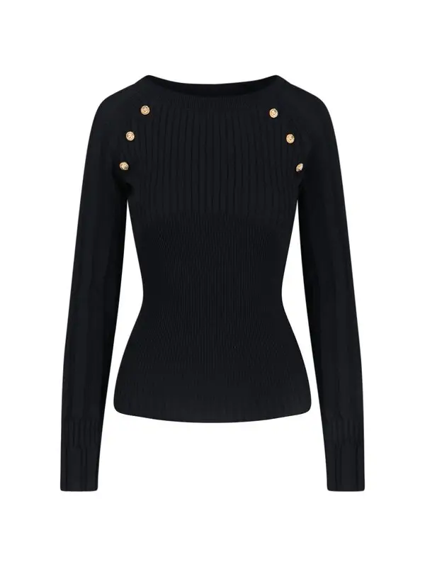 Balmain Button Detailed Sweater - Black