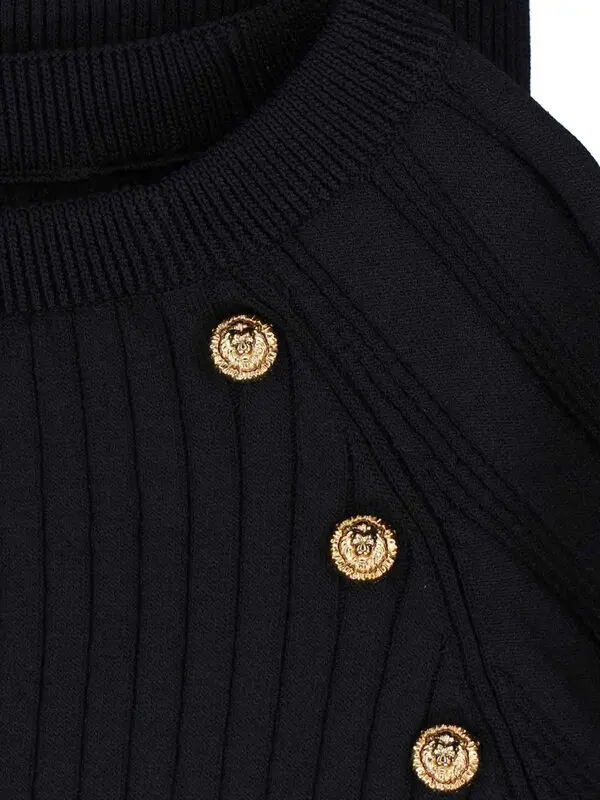 Balmain Button Detailed Sweater - Black
