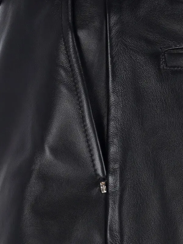 Sportmax Leather Shorts