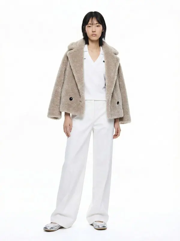 Max Mara Teddy Bear Icon Crop Coat - Beige