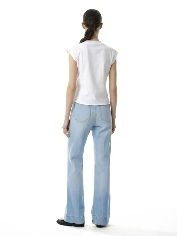 Victoria Beckham Alina Wide Leg Jeans - Light Blue