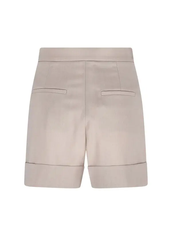 Max Mara Virgin Wool Blend Shorts - Beige