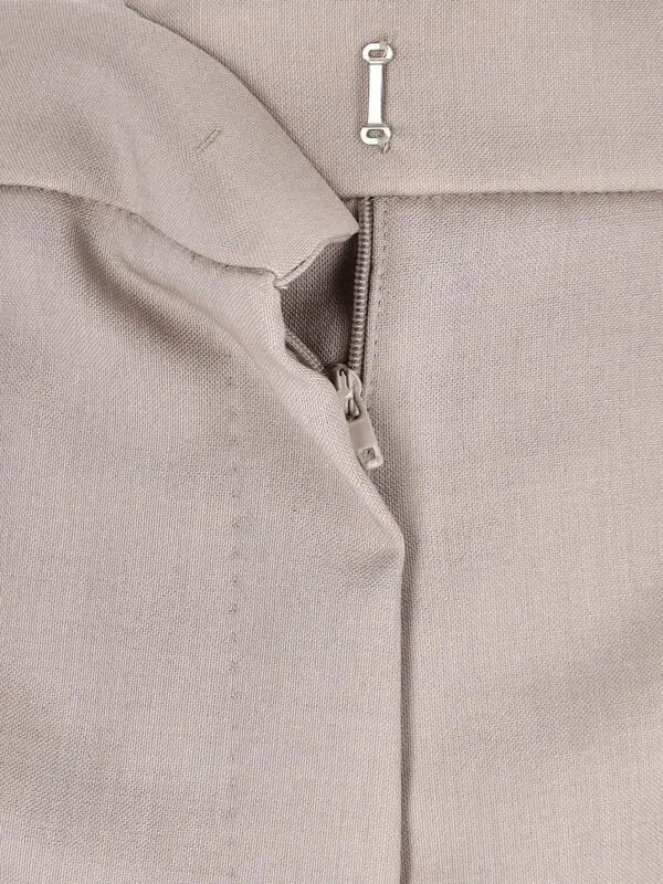 Max Mara Virgin Wool Blend Shorts - Beige