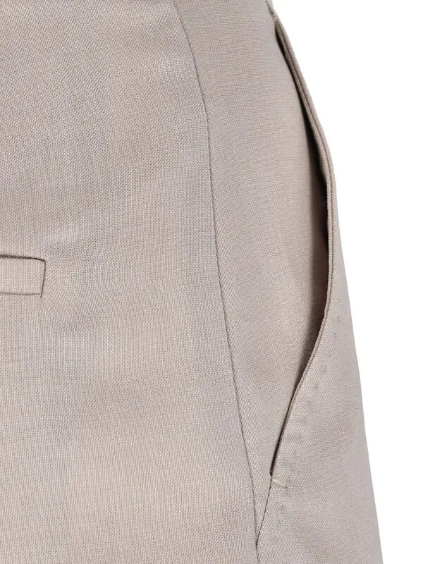 Max Mara Virgin Wool Blend Shorts - Beige