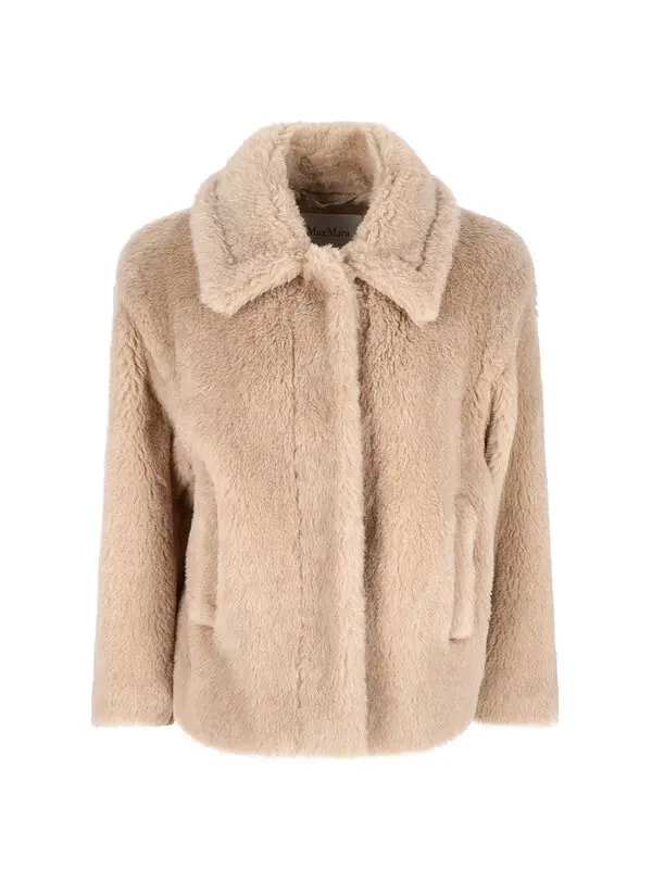 Max Mara Teddy Bear Crop Coat - Beige