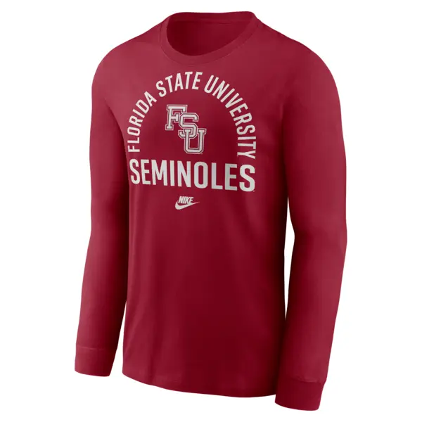 Nike Florida State Legacy Arched Logo College Long-sleeve T-shirt - Red