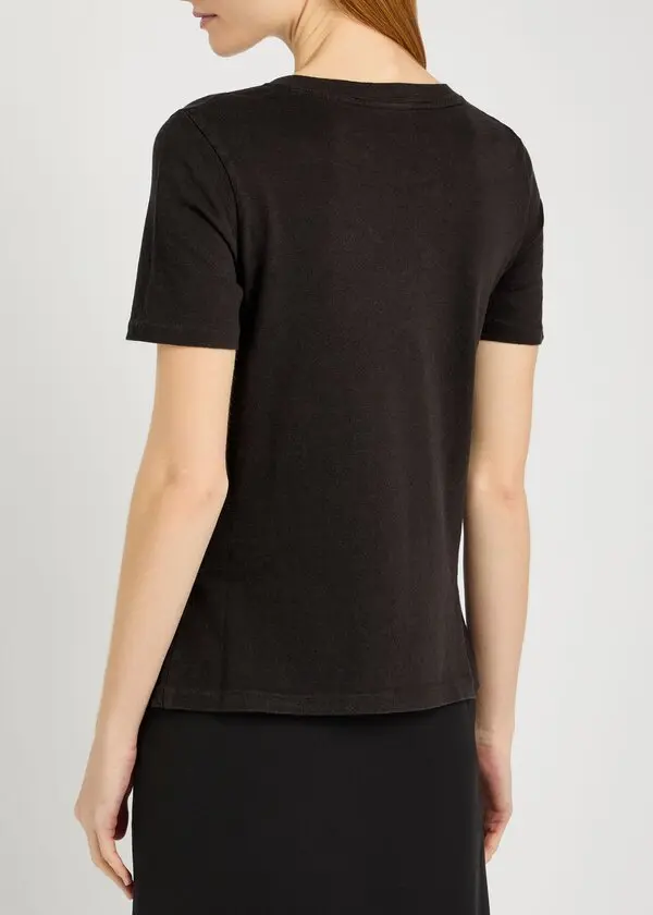 Chloé Flamingo Printed Cotton T-shirt - Black