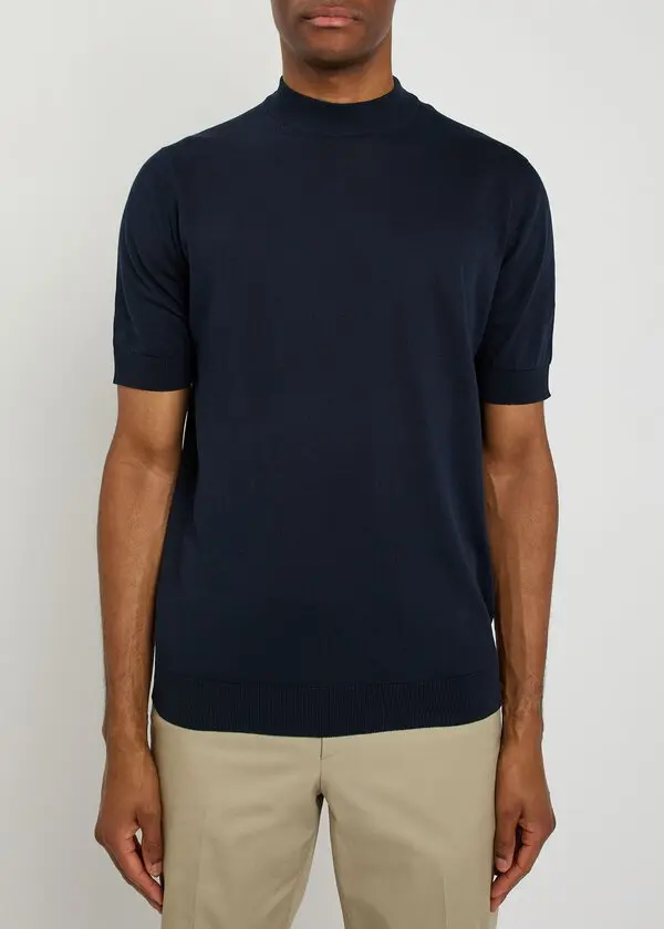 LARDINI Fine-knit Cotton T-shirt