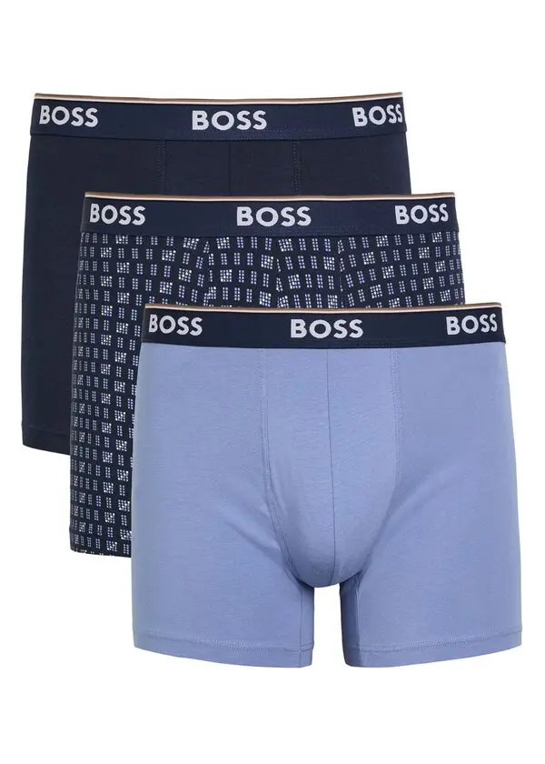 BOSS Stretch-cotton Boxer Briefs - Blue