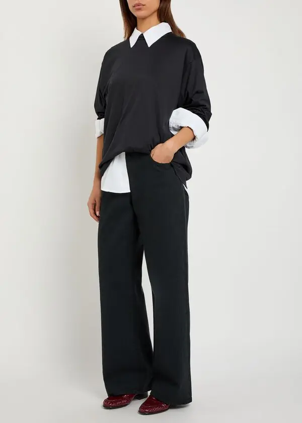THE ROW Anapolis Silk And Cotton-blend Top