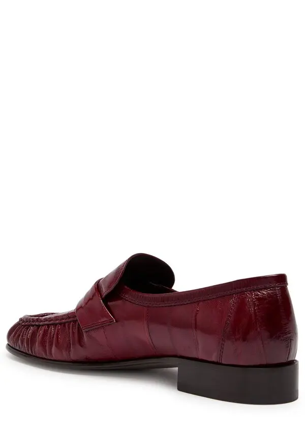 THE ROW Soft 25 Patent Loafers - Burgundy