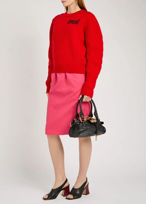 Chloé Cotton And Linen-blend Skirt