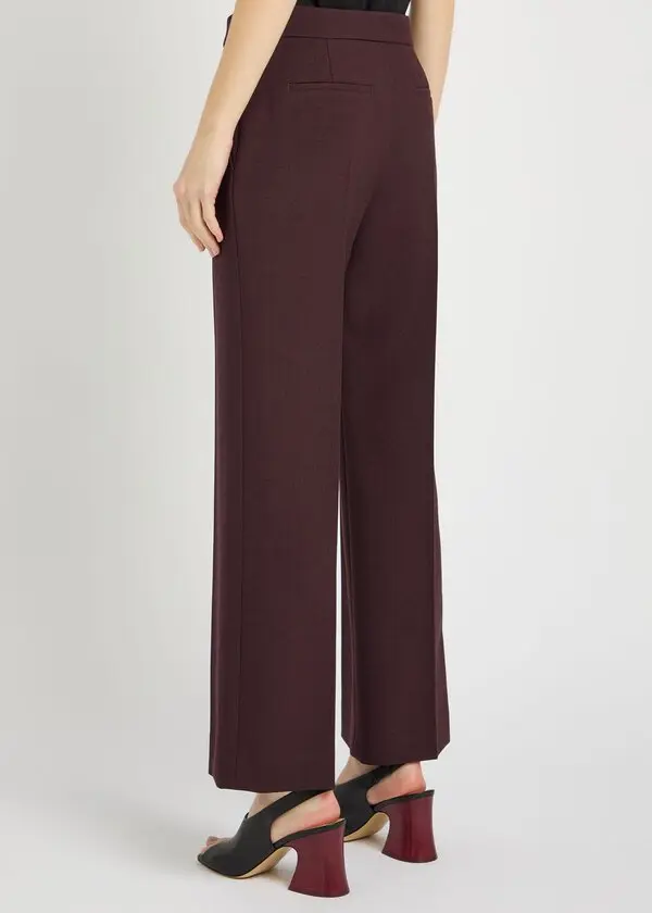 Chloé Straight-leg Wool Trousers - Purple