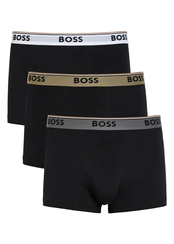 BOSS Stretch-cotton Boxer Trunks - Black