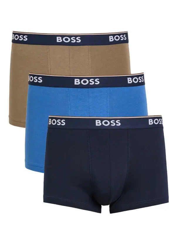 BOSS Stretch-cotton Boxer Trunks - Multicoloured