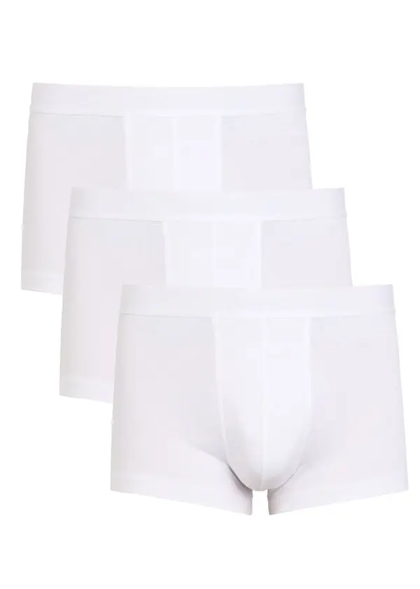BOSS Stretch-cotton Boxer Trunks - White