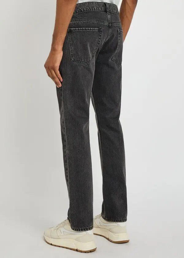 7 For All Mankind Modern Straight-leg Denim Jeans - Black