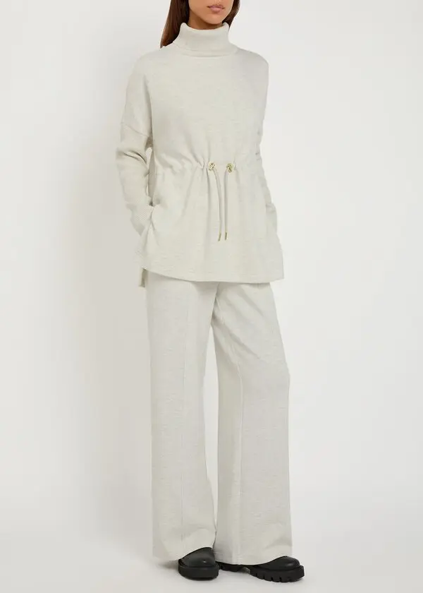 Varley The Wide Leg 30 Pintuck Jersey Sweatpants - Ivory