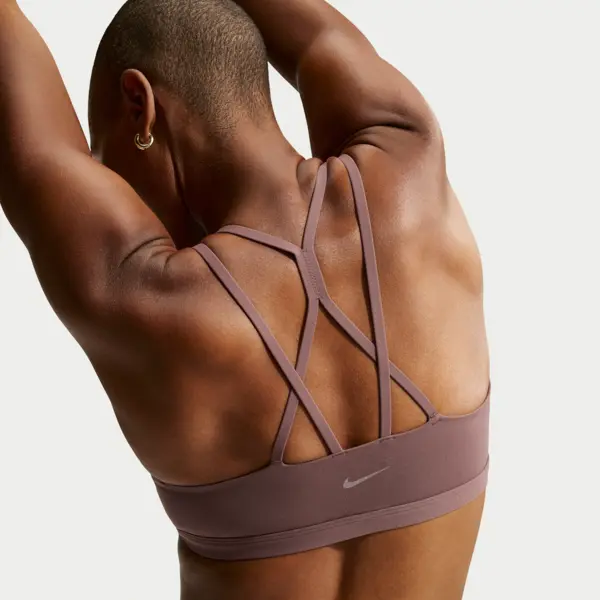 Nike Zenvy Strappy Light-support Padded Sports Bra - Purple