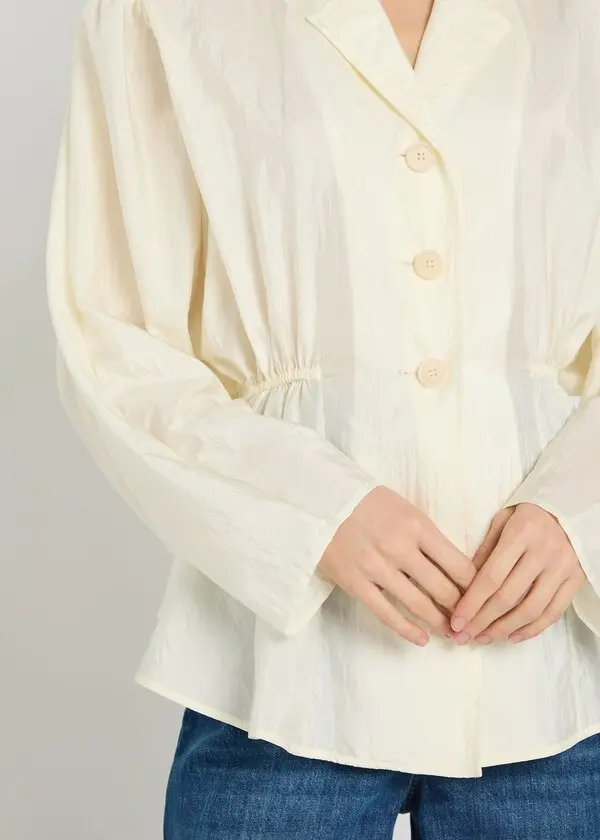 Chloé Peplum Taffeta Blouse