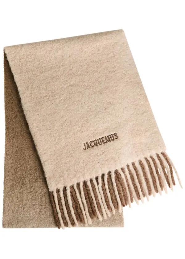 Jacquemus Le Moisson Alpaca-blend Scarf - Beige