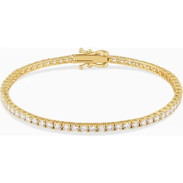 ORADINA 14k Yellow Gold 3.0 Cttw Lab Diamond Tennis Bracelet - Yellow Gold/ Lab Diamonds