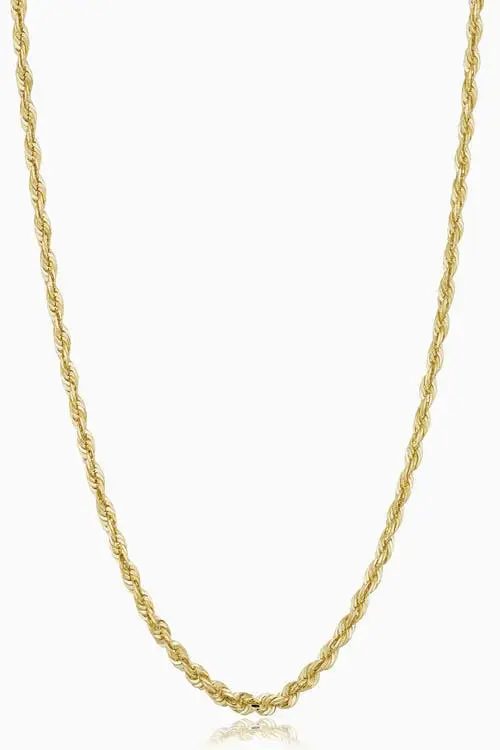 ORADINA Titan Rope 14k Gold Chain Necklace - Yellow Gold