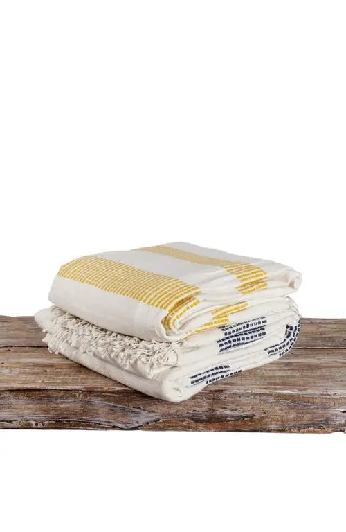 CREATIVE WOMEN 3 Panel Dotted Cotton Blanket - Gold