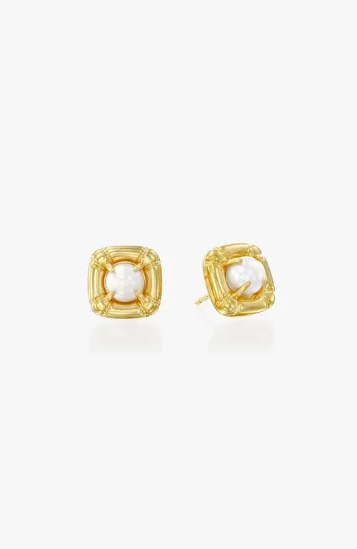 SEREIA OFFICIAL Odette Pearl Earrings - Yellow Gold
