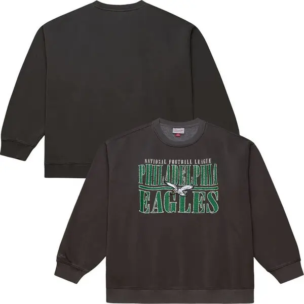 Mitchell & Ness Philadelphia Eagles Downtown Crew Vintage Logo Sweatshirt