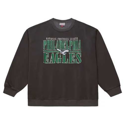 Mitchell & Ness Philadelphia Eagles Downtown Crew Vintage Logo Sweatshirt