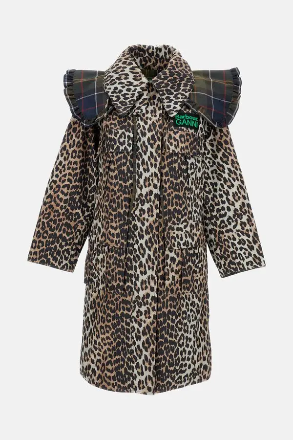Barbour X Ganni Leopard Print Parka