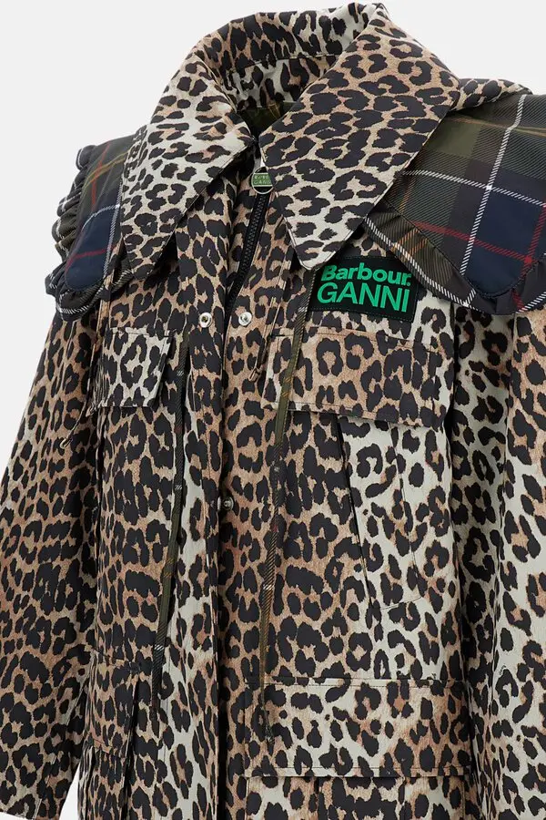Barbour X Ganni Leopard Print Parka