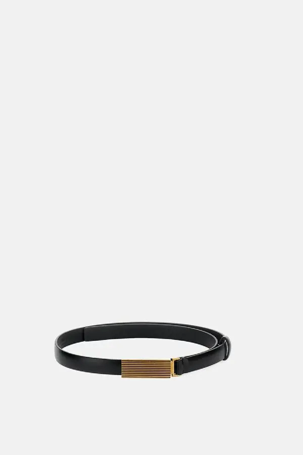 Khaite Empire Leather Belt - Black