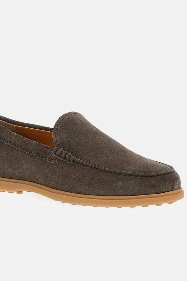 TOD'S Suede Loafer Slipper - Brown