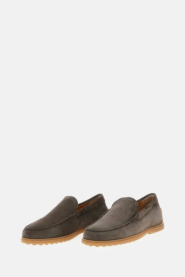 TOD'S Suede Loafer Slipper - Brown